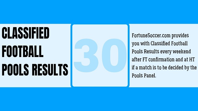 Football Result Pool Result This Week