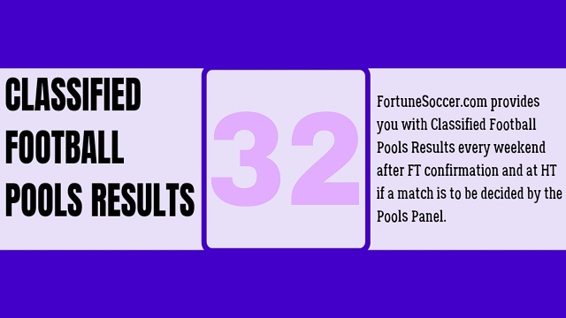 Week 32 Pool Result for Sat 7, Feb 2026, UK 2025/2026