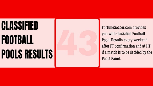 Week 43 Pool Result for Sat 26, Apr 2025, UK 2024/2025