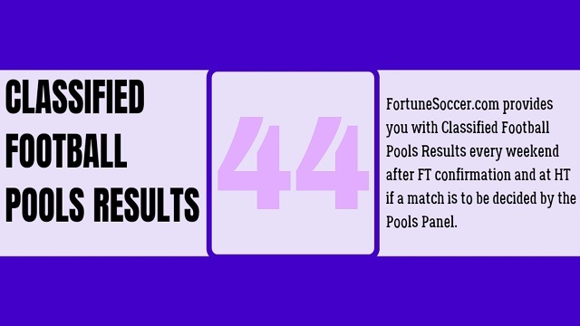 Week 44 Pool Result for Sat 3, May 2025, UK 2024/2025