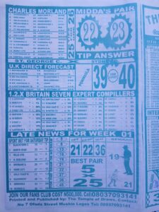 Week 2 Pool Paper Winstar, Happy Joe, Temple of Draws